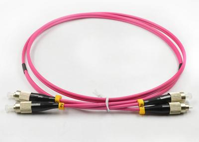 China LSZH FC Multimode Fiber Patch Cord 10G 3MM Diameter 850 / 1300NM Wavelength for sale