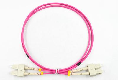 China 1 Meter Multimode Fiber Patch Cord OM4 50 / 125MM Diameter Duplex Count for sale