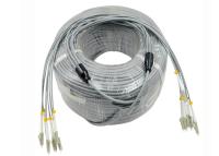 China 6 Cores Multimode Fiber Patch Cord , Armored Fiber Optic Patch Cable for sale
