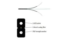 China Double Cores Indoor Fiber Optic Cable Small Diameter For Telecom Network for sale