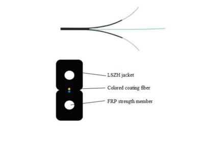 China Double Cores Indoor Fiber Optic Cable Small Diameter For Telecom Network for sale