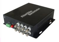 China Digital Fiber Optic Transmitter And Receiver 8 Channels Single Mode Black Color for sale