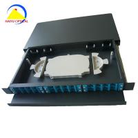 China 24 Port Sc Fc 2U SMA Fiber Optic Patch Panel Slider Type for sale