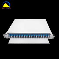 China White Odf Lc Duplex Adapter Optical Distribution Frame 24 Port for sale