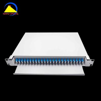 China White Odf Lc Duplex Adapter Optical Distribution Frame 24 Port for sale