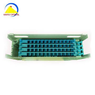China Indoor 48 Port Lc Fiber Optic Patch Panel Cold Rolled Carbon for sale