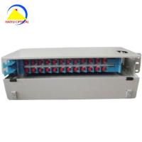 China 24 Port 2U Height Fiber Optic Patch Panel For Communication for sale