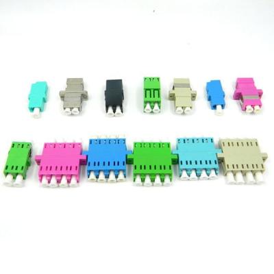 China 10G Quad Card Lock Plug Lc Fiber Adapter For Telecommunication for sale