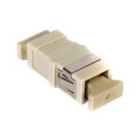 China Beige Flange Sc-Sc Upc Fiber Optic Adapter For FTTX for sale