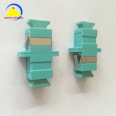 China MM OM4 SC PC Flange Optical Fiber Adaptor Simplex Aqua for sale