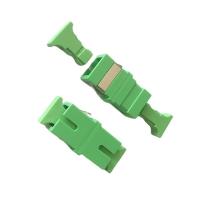 China flangeless green SC/APC SM simplex fiber otical adapter for sale