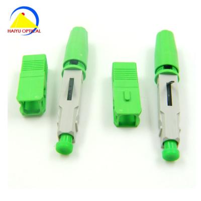 China high quality fiber optic SC APC hot melting fast assembly connector for fibre-optic link for sale