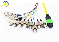China 12F MPO Fiber Optic Ribbon Cable Female 12FC For FTTH FTTB for sale