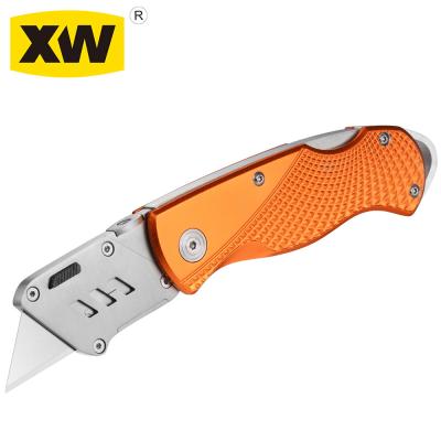 China Liner lock Heavy Duty Premium Folding Utility Knife with Aluminum Inlays SX352 for sale