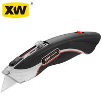 China Hardened Zinc Housing Auto Retracting Utility Knife SX2038 Non Slip Grip for sale