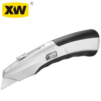 China Soft Touch TPR Grip Utility Knife With Retractable Blade And Slide Lock Industrial Grade SX2011N for sale