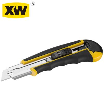 China Double Color Overmolded Heavy Duty Snap Off Knife Auto Load And  Auto Lock Knife SX1800 for sale