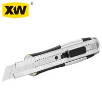China Newly Designed Aluminum Auto Lock Snap Off Cutter Overmolded 25mm Utility Knife Sx9025 for sale