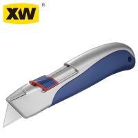 China Zinc Alloy Retractable Super Safety Knives Cutter Soft Touch TPR Grip SX1200 for sale