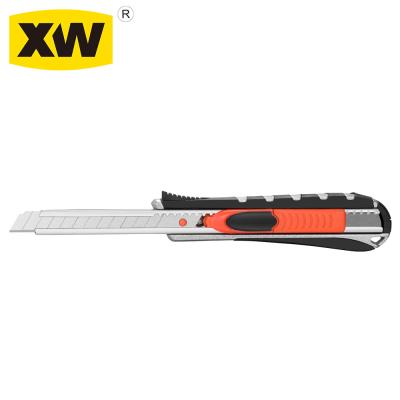 China SX6500S Overmolded Retractable Safety Knives Dual Zone Snap Off  With 9mm Blade for sale