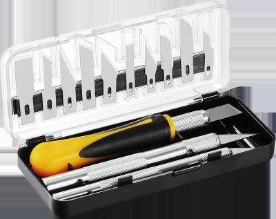 China Ergonomic Grip Precision Craft Knife Set With 10 Kinds Of Blades SX003 for sale