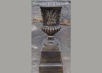 China European antique cast iron planter for sale