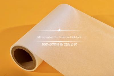 China 3 Inch 90 Micron Metal Drawing Brushed Laminating Film Roll , Heat Laminating Film For Packaging for sale