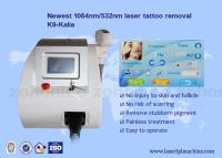 China Portable Mini nd yag Laser 1064nm / 532nm Wavelength Tattoo Removal Machine for sale