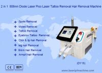 China Spa 808 Nm Diode Laser Machine 2 In 1 Hair Removal And Picosecond Tattoo Removal for sale