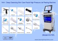 China 14 In1 Aqua Peeling Jet Peel Hydro Dermabrasion Facial Cleaning Machine for sale