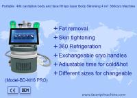 China Portable 40k Cavitation Body And Face Rf Lipo Laser Body Slimming 4in1 360 Cryo Machine for sale