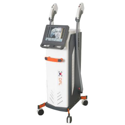 China 2 Handle Laser Hair Removal Beauty Machine Dynamic Pulst Light Dpl for sale