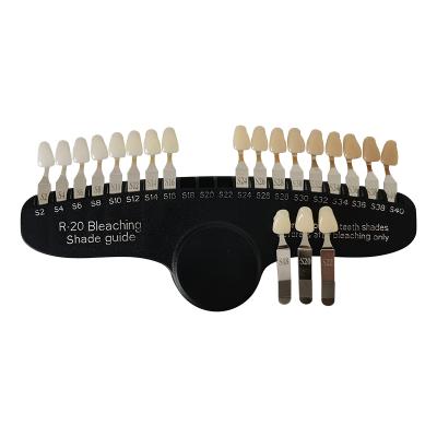 China Handheld 3D Teeth Whitening Shade Guide 20 Colors Dental Bleaching for sale