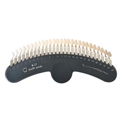 China 3D Shade Guide 27 Colors Comparator Tooth Bleaching Shade Chart Board for sale