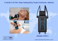 China Coolwaves 3 Handles Targeted Fat Loss Cellulite Improvement RF Cryo Ice Microwave Device for sale