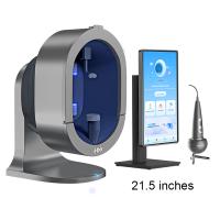 China 21.5 Inch 3 Cameras Hair Follicles Scalp Scanner Detector Facial Skin Analyzer Machine for sale