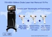 China Single Handle 3 Wavelength 808 755 1064nm 1200W Diode Laser Hair Removal Y9 Pro for sale