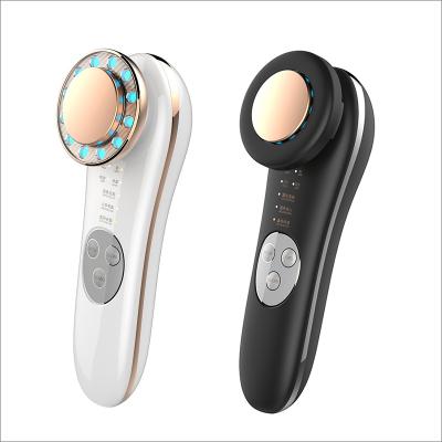 China Multifunction Face Lift Massage Tool Ultrasound Face Massager With LED Light for sale