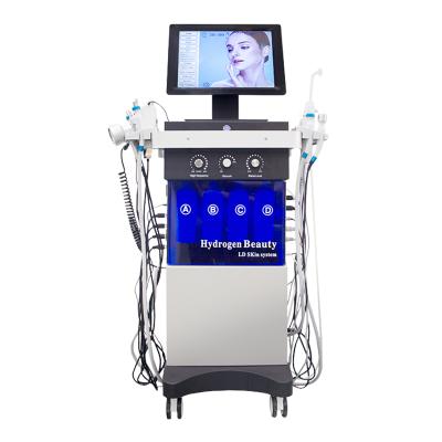 China 14 In 1 Ultrasonic Scrubber RF Bio Facial Cleaning Hydrodermabrasion Machine for sale