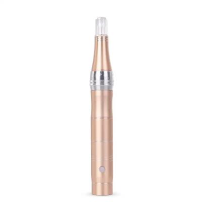 China 3 Color Derma Pen Electric Machine Five Stage Charging Micro Needle Beauty Instrument for sale