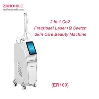 China Dual Handles 4 Modes Treatment Skin Tightening Tattoo Removal  Fractional Co2 Laser Q Switch Laser Machine for sale