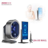 China 21.5 Inch 3 Cameras Hair Follicles Scalp Scanner Detector Facial Skin Analyzer Machine for sale