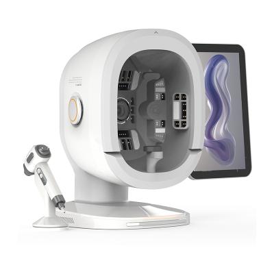 China Triple Lens Facial Tester Scanner 19 Languages 8 Spectral 3D AI Skin Analysis Machine for sale