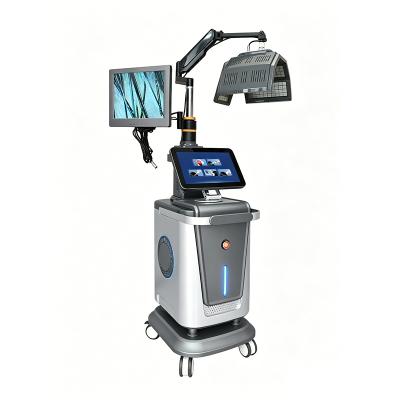 China PDT Therapy Anti Hair Loss HD Hair Follicle Detector LLLT 650nm diode laser Hair Growth machine for sale