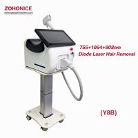 China Portable 2500W Power Smart Handle Triple Waves 755 1064 808nm Diode laser Hair Removal Machine for sale
