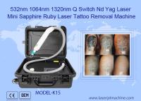 China 532nm 1064nm 1320nm Q Switch Nd Yag Mini Sapphire Ruby Laser Tattoo Removal Machine for sale