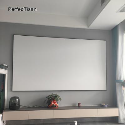 China Nano Coated HD Projection Screens 170 Degree Wall Mounted Projection Screens White for sale
