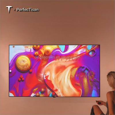 China UST Fixed Frame Screen 4k PET Crystal Projector Screen 120 Inch for sale