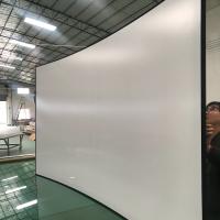 China 4K 180 Degree Curved Screen Fixed Frame Curved Home Theater Screen 120 Inch for sale