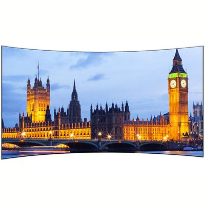 China 4K Curved Fixed Frame Screen Wall Mount Curved Home Cinema Screen Customized for sale